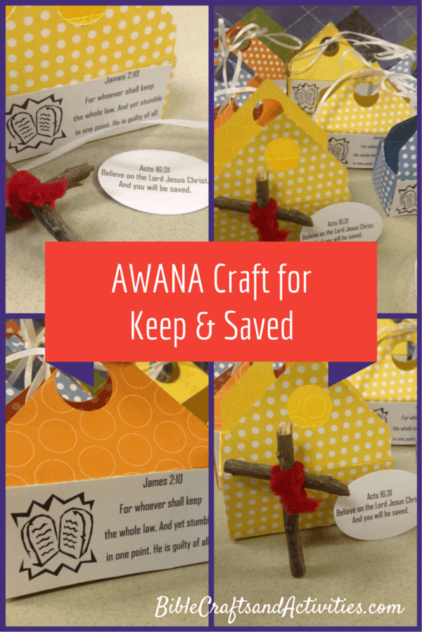 Awana Craft for Keep and Saved - Bible Crafts and Activities