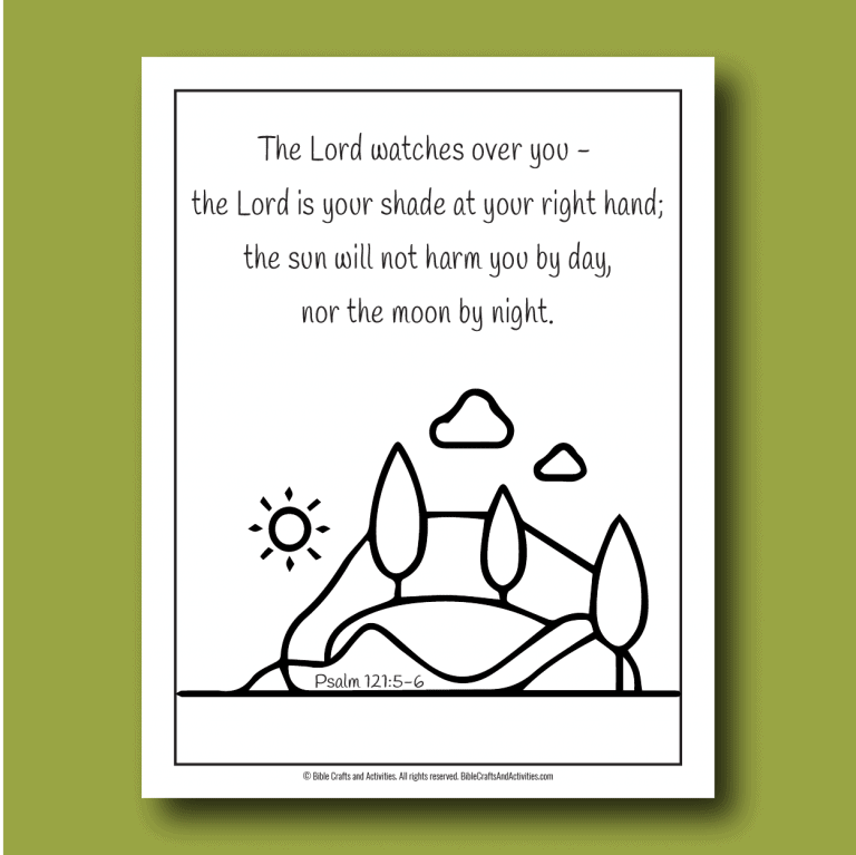 product images psalm 121 with shadow-03 - Bible Crafts and Activities