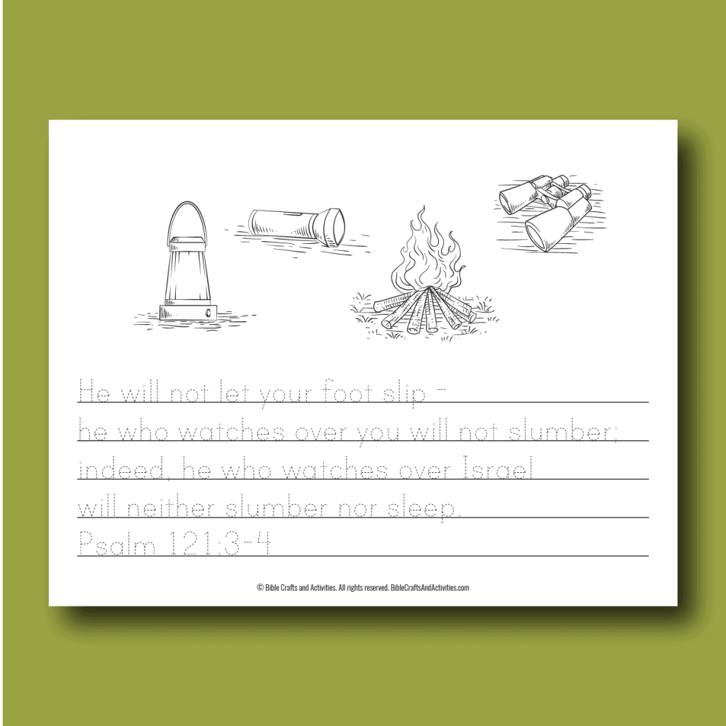 product images psalm 121 with shadow-06 - Bible Crafts and Activities