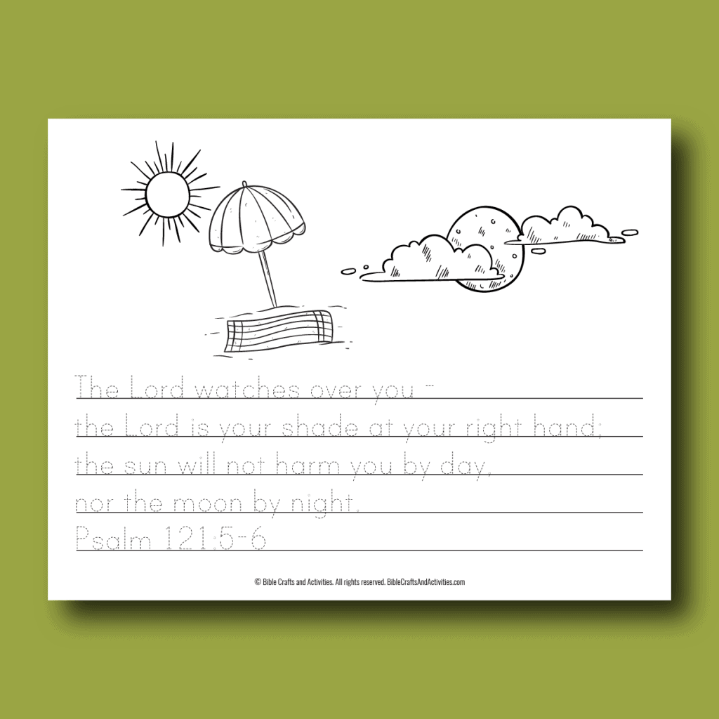 product images psalm 121 with shadow-07 - Bible Crafts and Activities