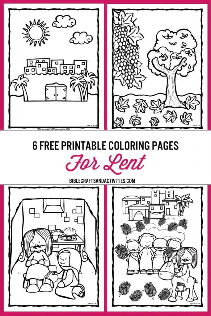 free-coloring-pages-lent-gospel-verses - Bible Crafts and Activities