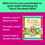 Weekly Lessons Following the Jesus Storybook Bible - Bible Crafts and ...