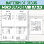 Baptism of Jesus | Matthew 3:13-17 | Epiphany 1A - Bible Crafts and ...