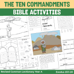 The Ten Commandments | Exodus 20:1-4, 7-9, 12-20 - Bible Crafts and ...