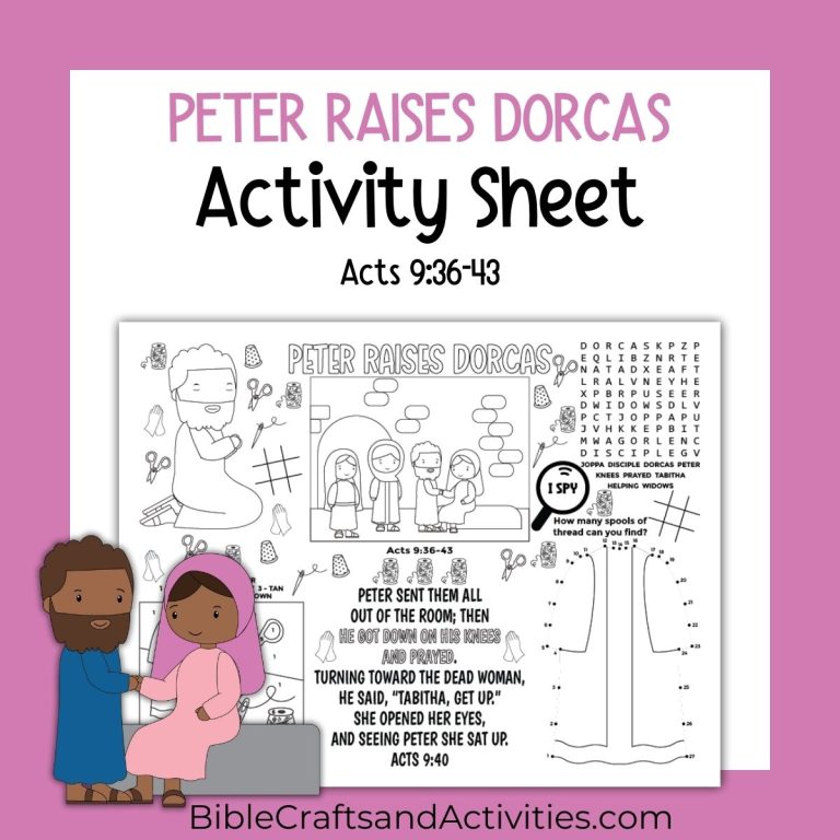 Peter Raises Dorcas | Acts 9:36-43 - Bible Crafts and Activities